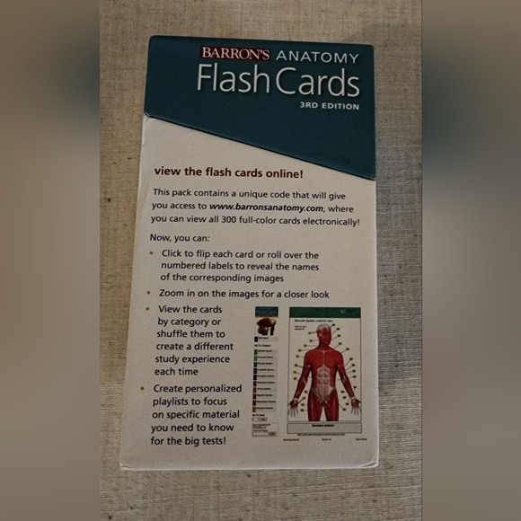 Barrons | Other | Anatomy Flash Cards | Poshmark